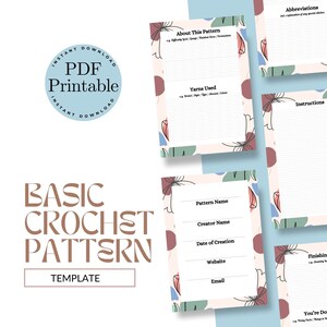 PRINTABLE Colourful Crochet Pattern Template | Pdf Download | Project ...