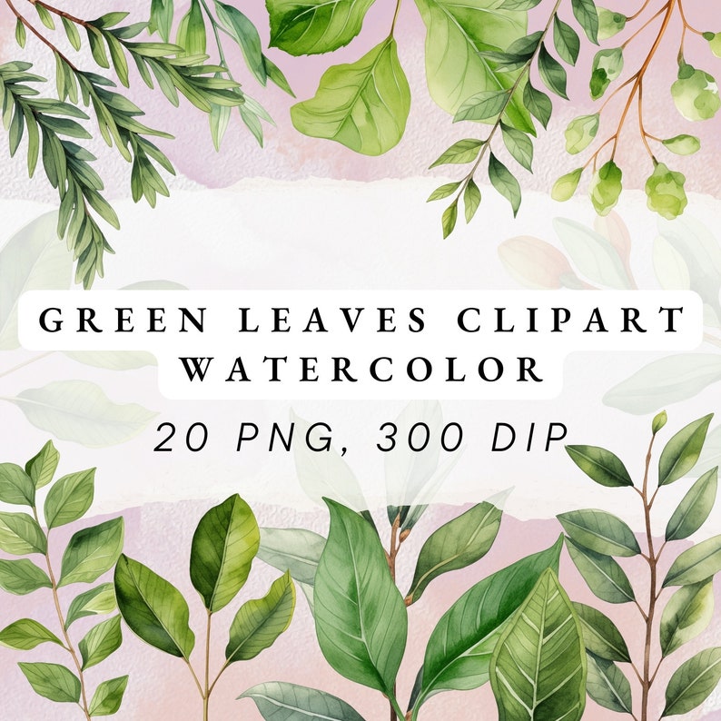 Green Leave Clipart Water Color , 20 High Quality Pngs Transparent ...