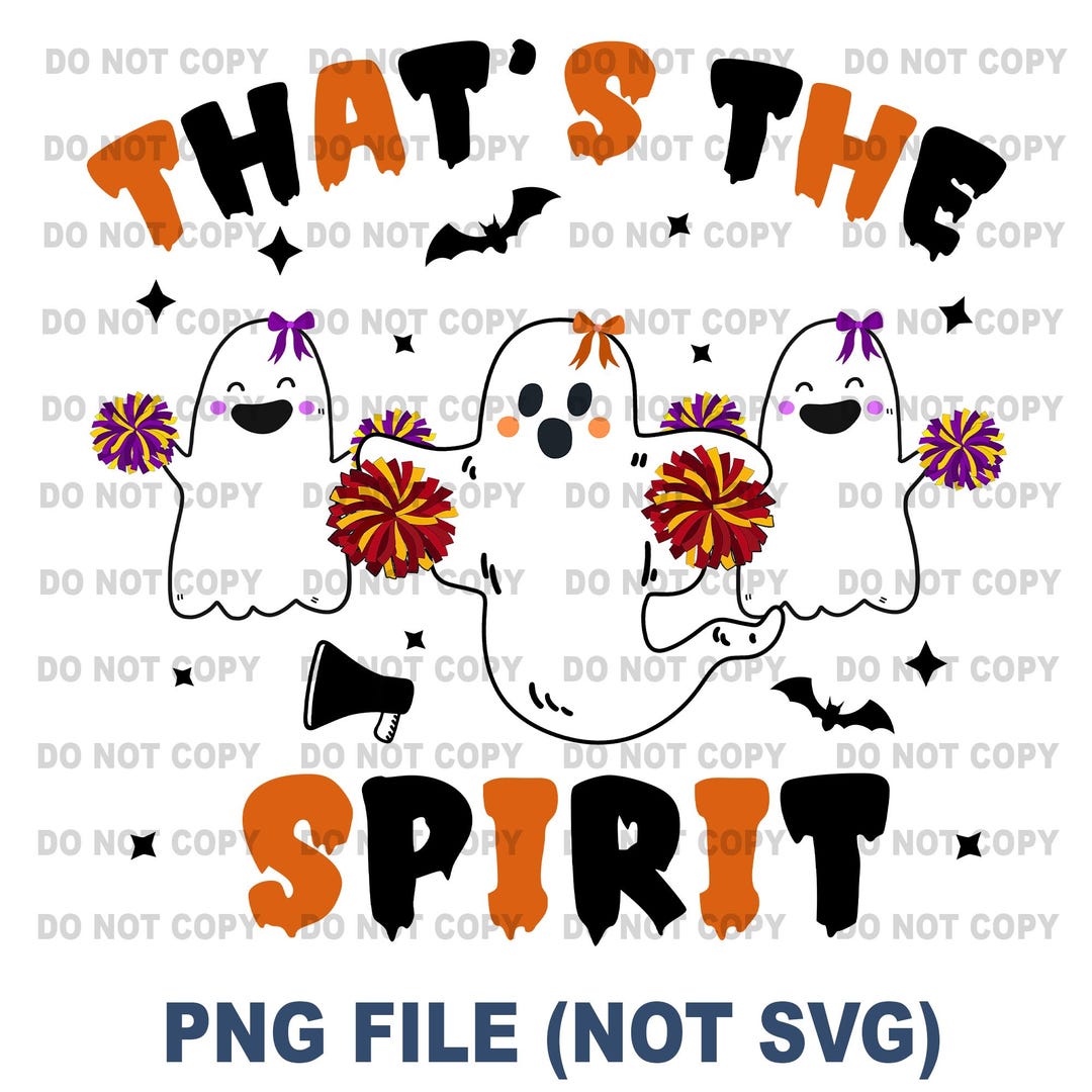 That's the Spirit Halloween PNG, Halloween Cheerleader Ghost Digital ...