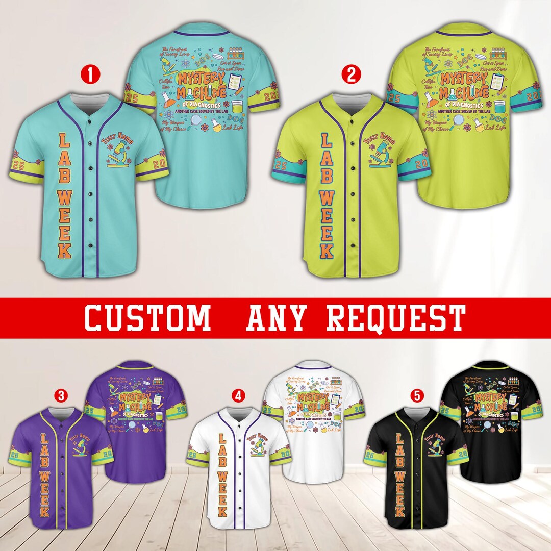 Lab Tech Appreciation Week Baseball Jersey, Custom Name Lab Week 2025 ...