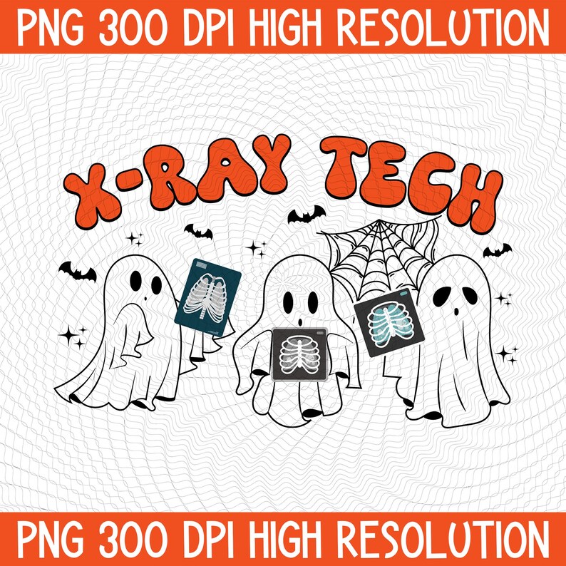 Halloween X-ray Tech PNG, Spooky Season Xray Technologist Digital ...
