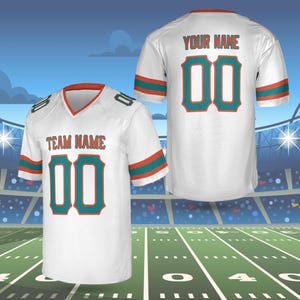 Personalized Team Football Jersey, Custom Name Number Color Jersey ...