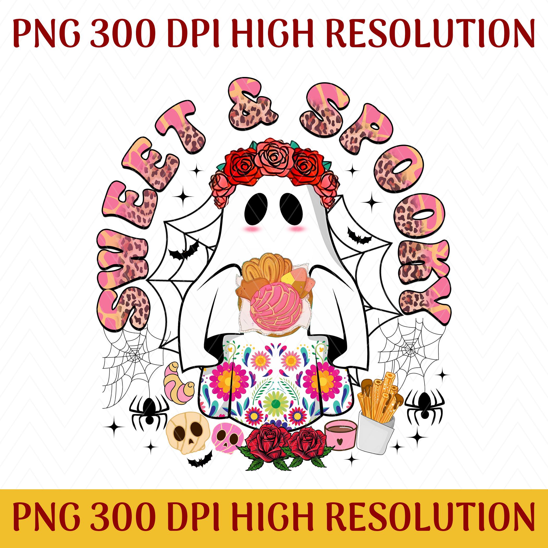 Sweet & Spooky PNG, Mexican Halloween Digital Download, Mexican Conchas ...