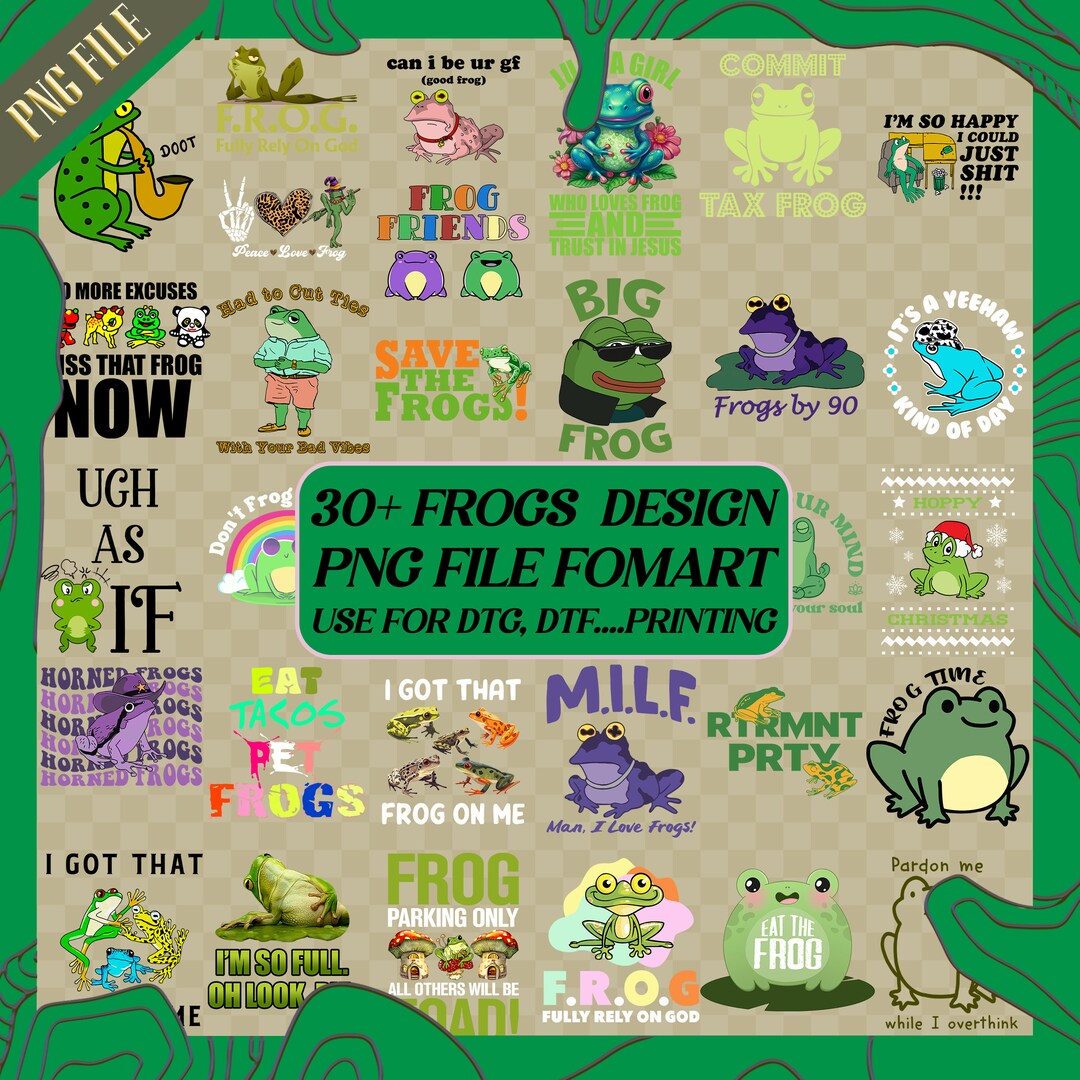 30 Frogs Tshirt Design, Frogs Design, Frogs Lover, Frogs Gift, Frogs ...