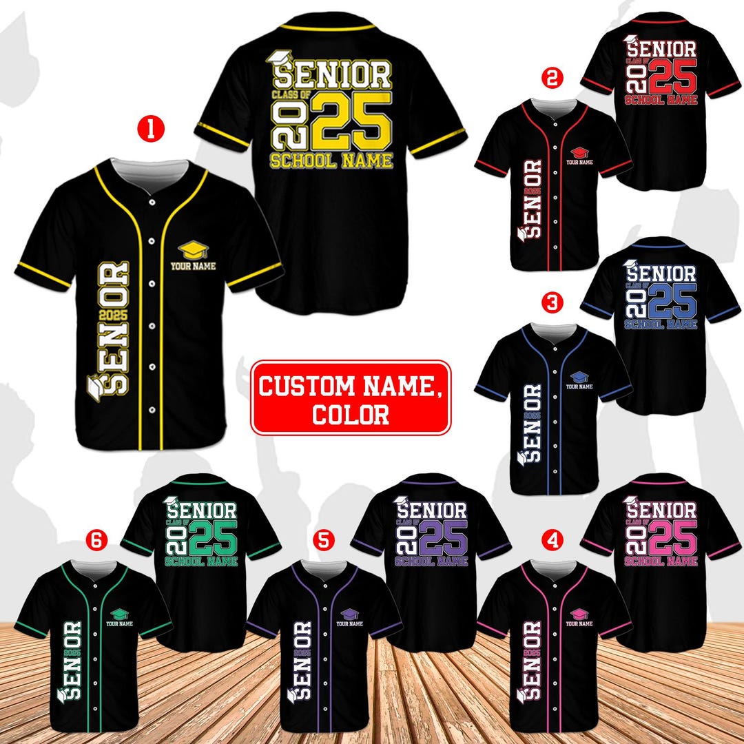 Personalized Graduation Baseball Jersey, Class of 2025 Baseball Jersey ...