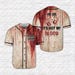 Halloween Blood Splatter Baseball Jersey, Problem Solved Creepy Graphic ...