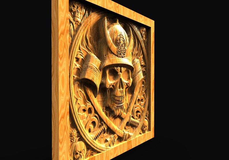 Samurai Skull 3d Model for CNC Router - Etsy