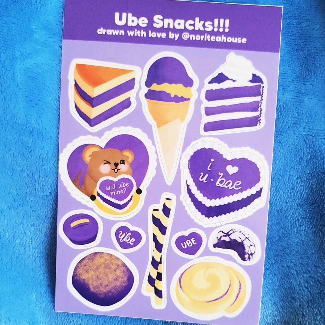 Ube Snacks Filipino 6x4 Vinyl Sticker Sheet - Etsy