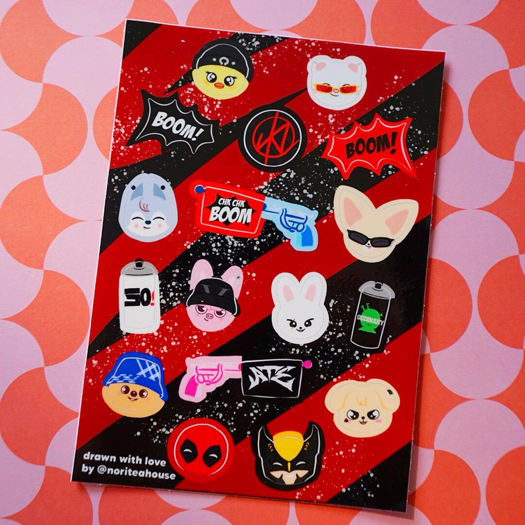 Stray Kids SKZOO Sticker Sheet Chk Chk Boom Ate - Etsy