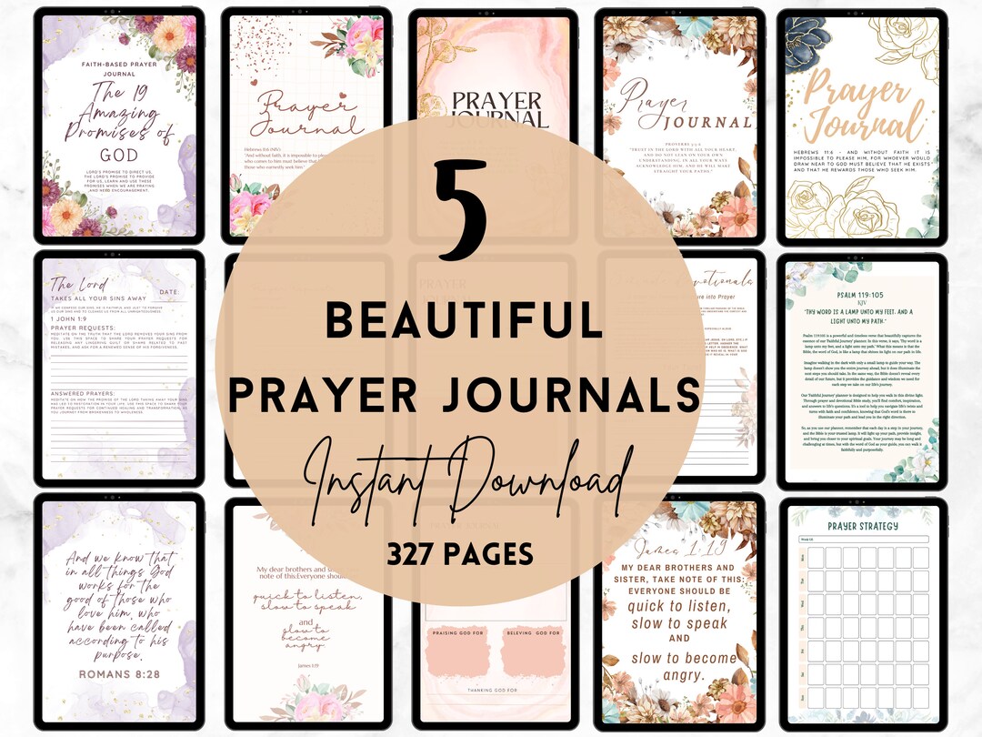 Prayer Journal Bundle, Printable Journal, Devotional Journal, Bible ...