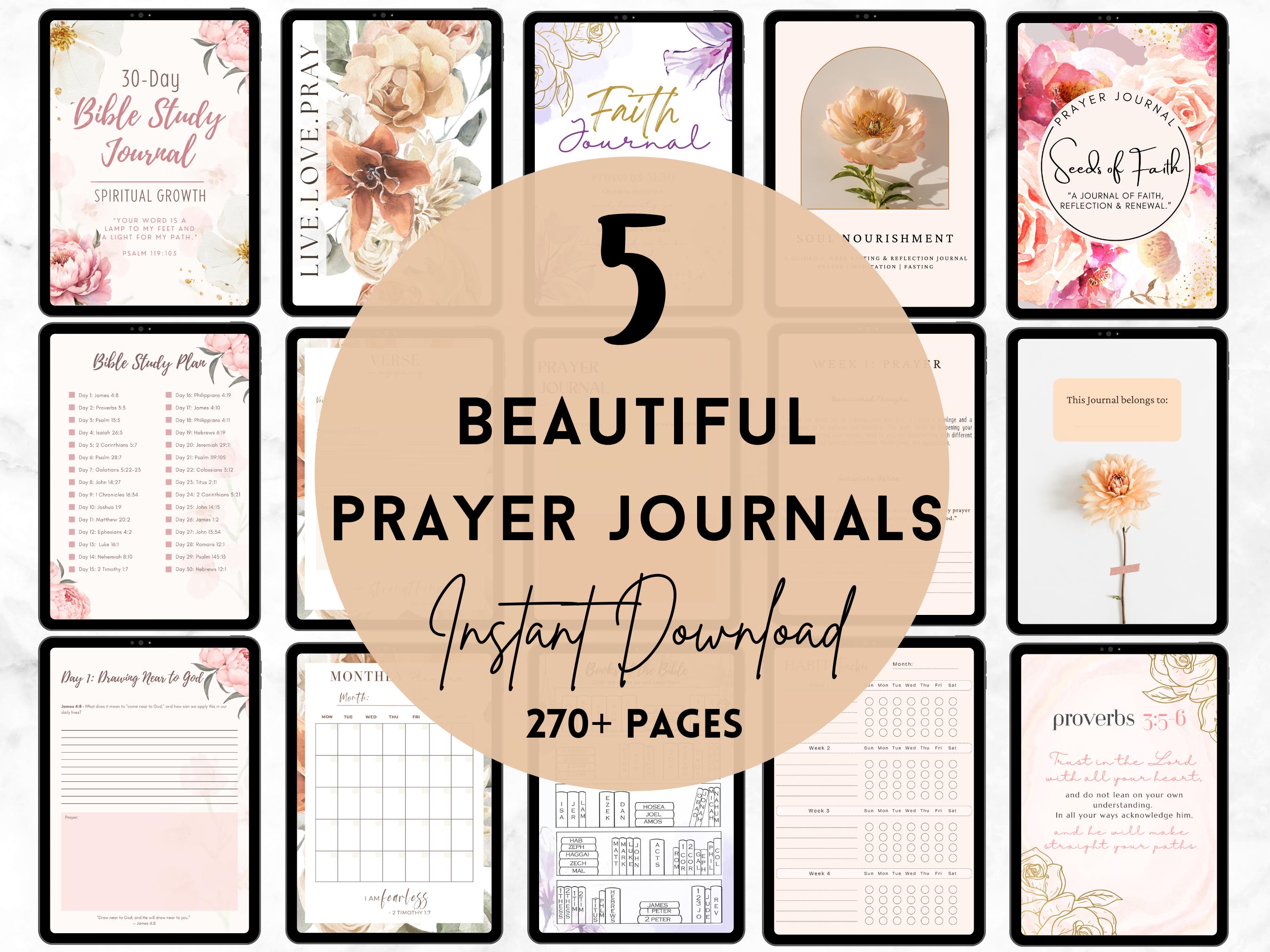 5 Beautiful Prayer Journals | Printable Devotional & Bible Study ...