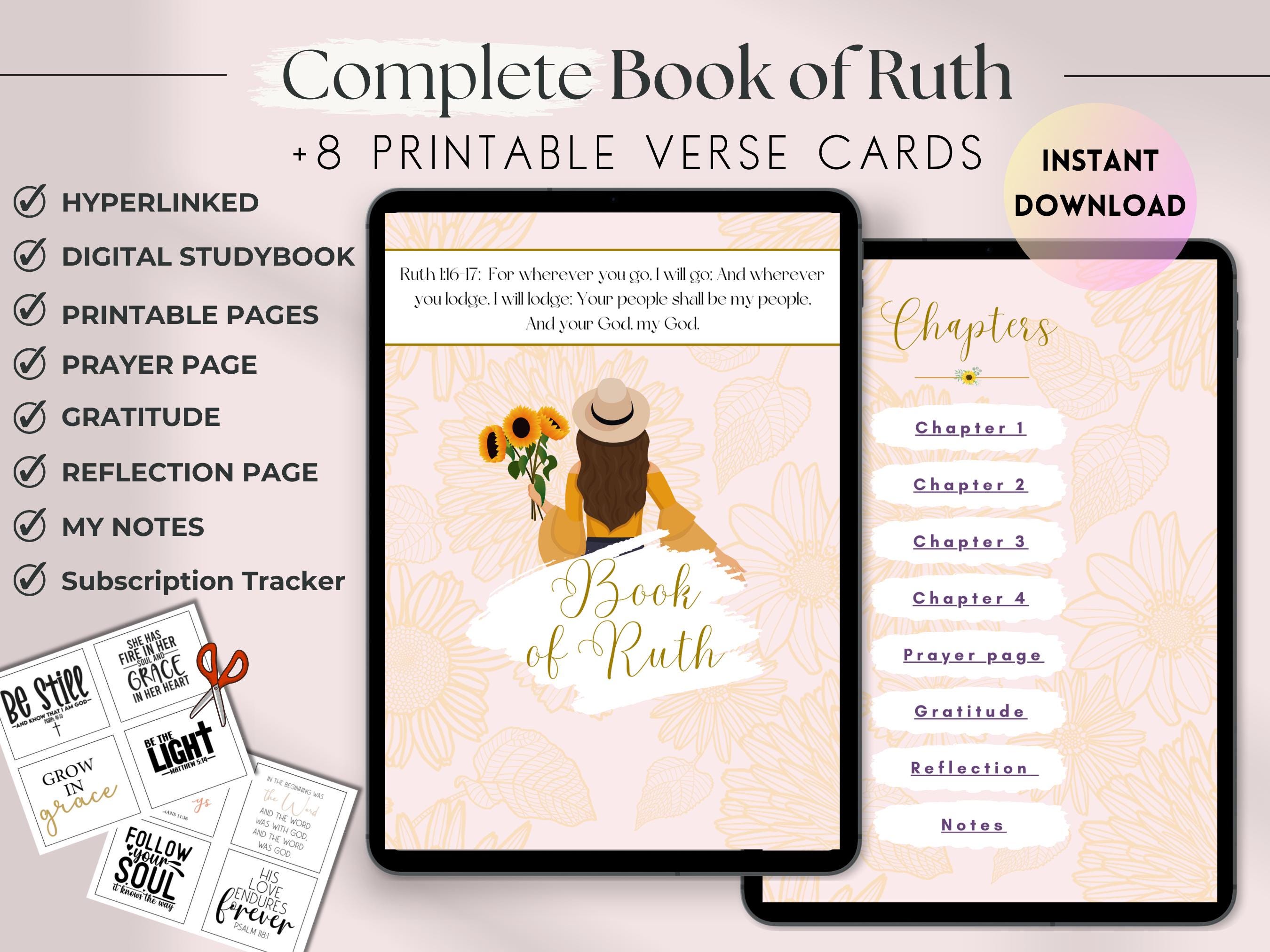 Ruth Bible Study Book: Women of the Bible, Printable Devotional (PDF ...