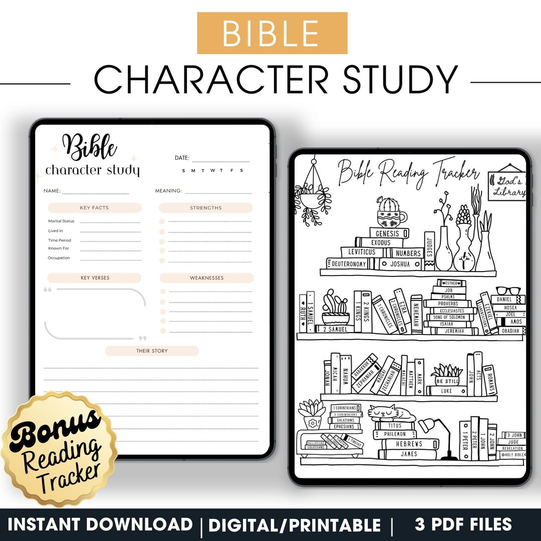 Bible Character Study | Printable Bible Study | Christian Devotional ...