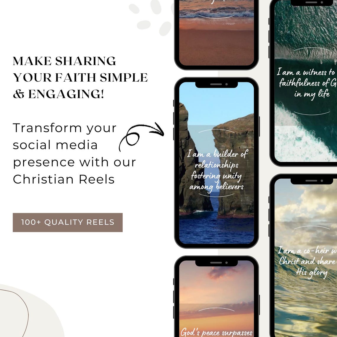Faith Reels: Christian Social Media Content (canva Templates Digital ...