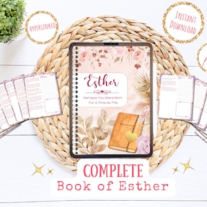 Esther Bible Study Book: KJV Printable Journal (digital Download ...