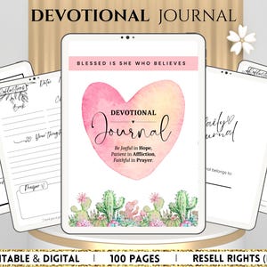 Prayer Journal Bundle, Printable Journal, Devotional Journal, Editable ...