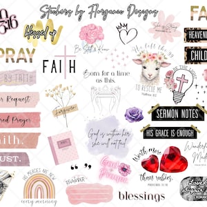 Christian Digital Stickers, Bible Study, Prayer Journal (PNG, Goodnotes ...