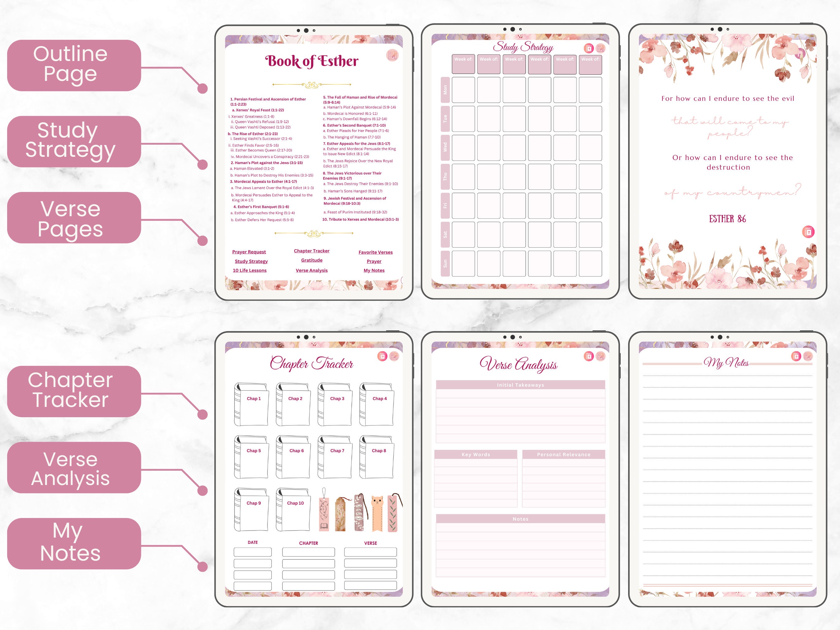 Beautiful Esther Study Book Printable & Digital Study Book, KJV ...