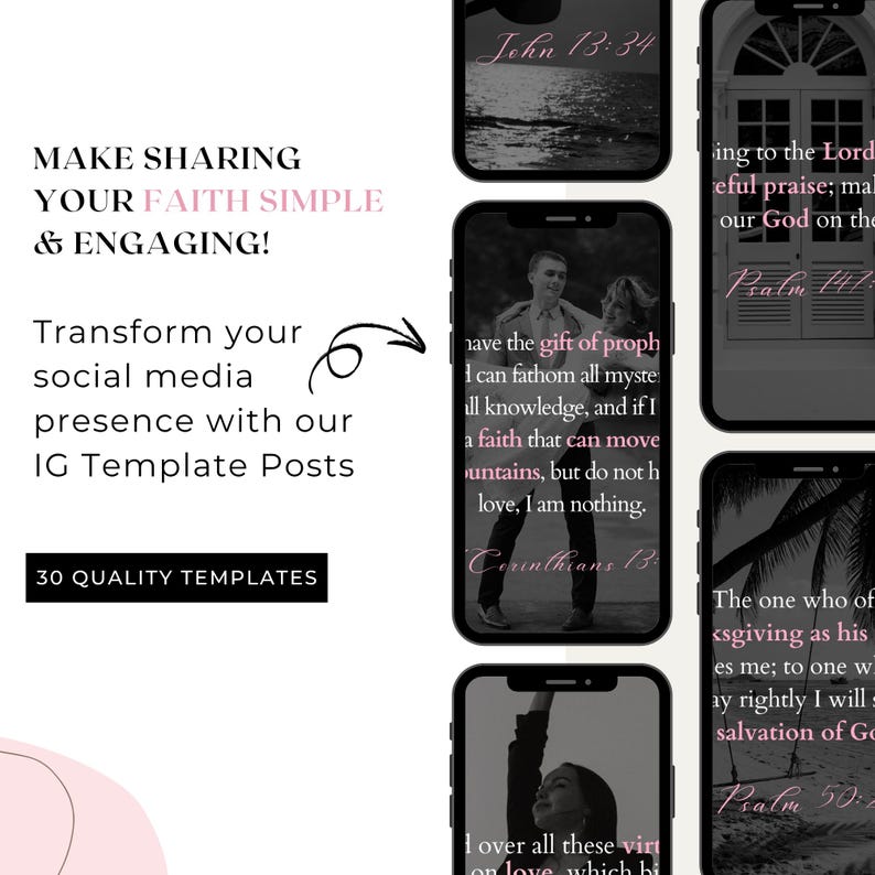 Faith-based Instagram Posts | Bible Verse Social Media Template ...