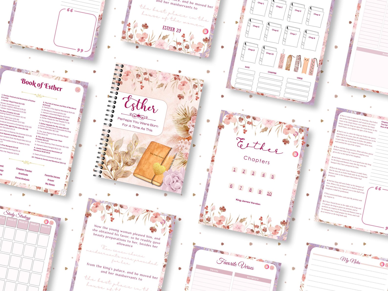 Esther Bible Study Book: KJV Printable Journal (digital Download) - Etsy