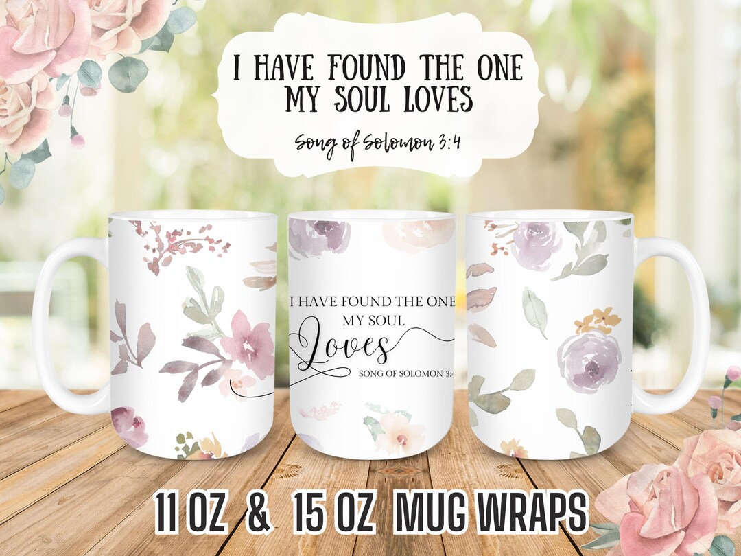 Song of Solomon Mug Wrap: Floral Bible Verse Design (digital Download ...