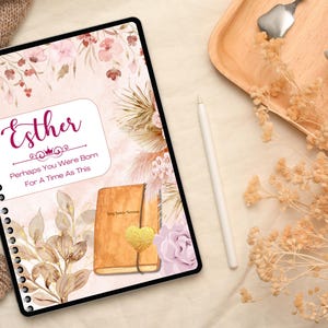Esther Bible Study Book: KJV Printable Journal (digital Download ...
