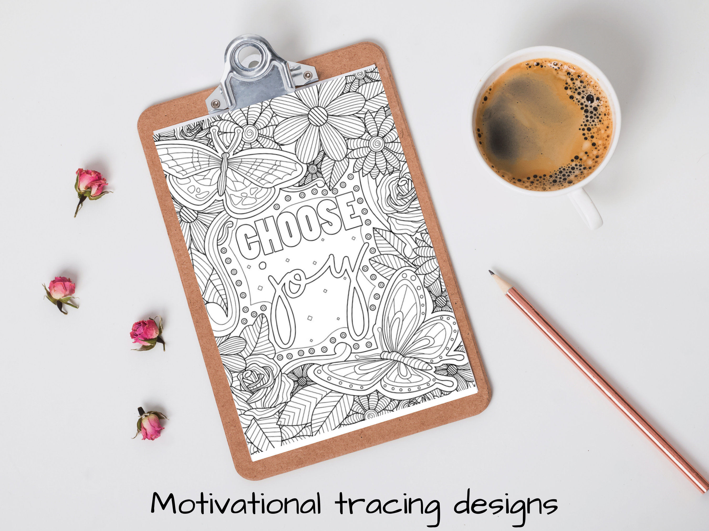 60 Unique Printable Pages, Adult Tracing, Mindful Coloring Pages ...
