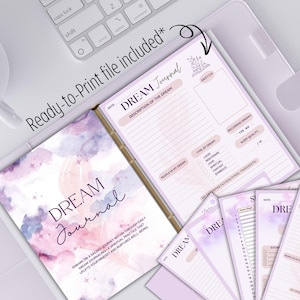 Beautiful Dream Journal, Dream Tracker Printable, Dream Analysis, Dream ...