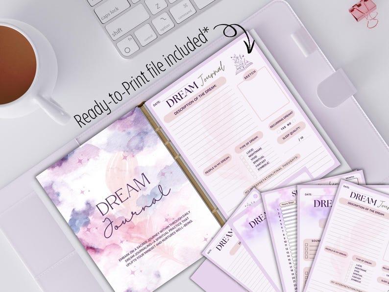 Beautiful Dream Journal, Dream Tracker Printable, Dream Analysis, Dream ...