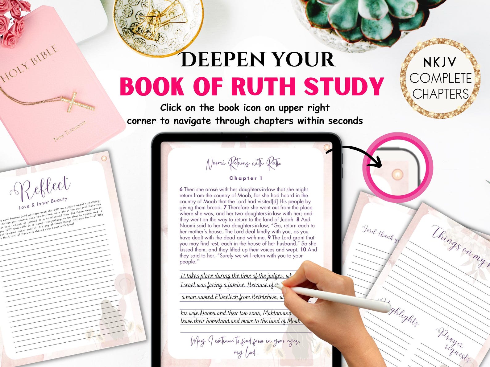 Ruth Bible Study Book: Women of the Bible, Printable Devotional (PDF ...