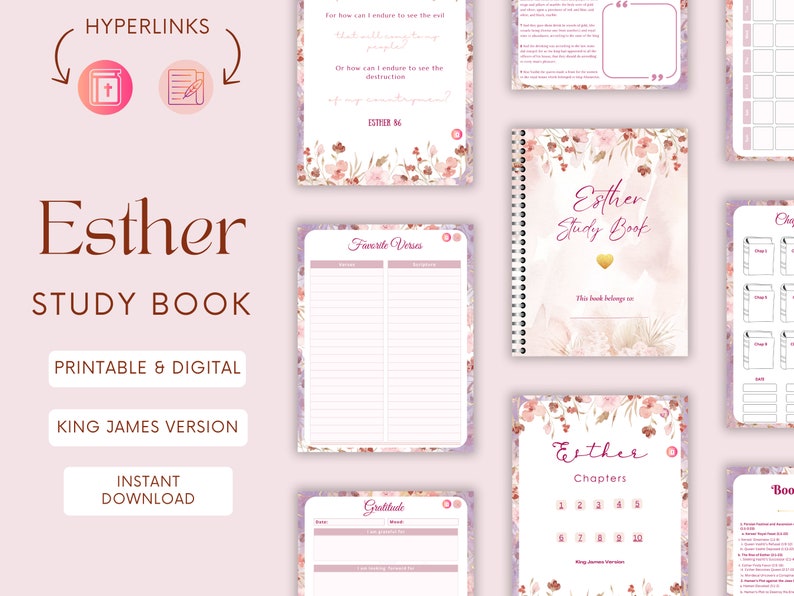 Beautiful Esther Study Book Printable & Digital Study Book, KJV ...