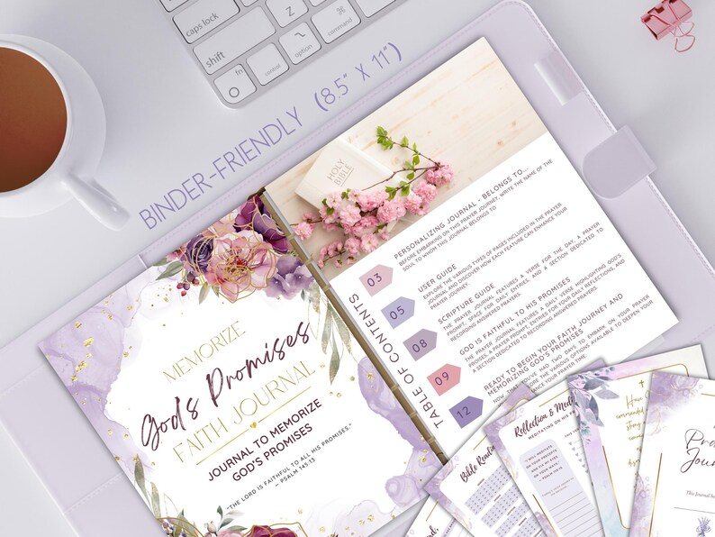130+ Pages Prayer & Reflection Journal, God's Promises, Memorize ...