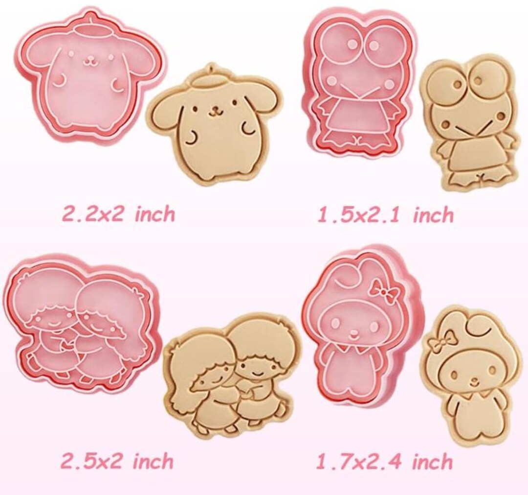 Mini Cute Cartoon Cookie Cutters, 3d Raised Design Gingerbread Cookie ...