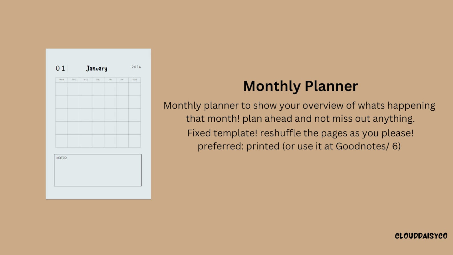 Digital Planner (2024) | Printable/ Goodnotes/ Goodnotes 6 | Daily ...
