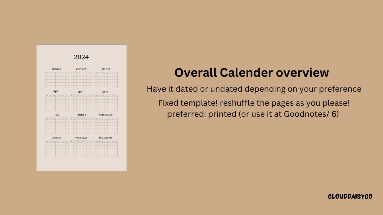 Digital Planner (2024) | Printable/ Goodnotes/ Goodnotes 6 | Daily ...