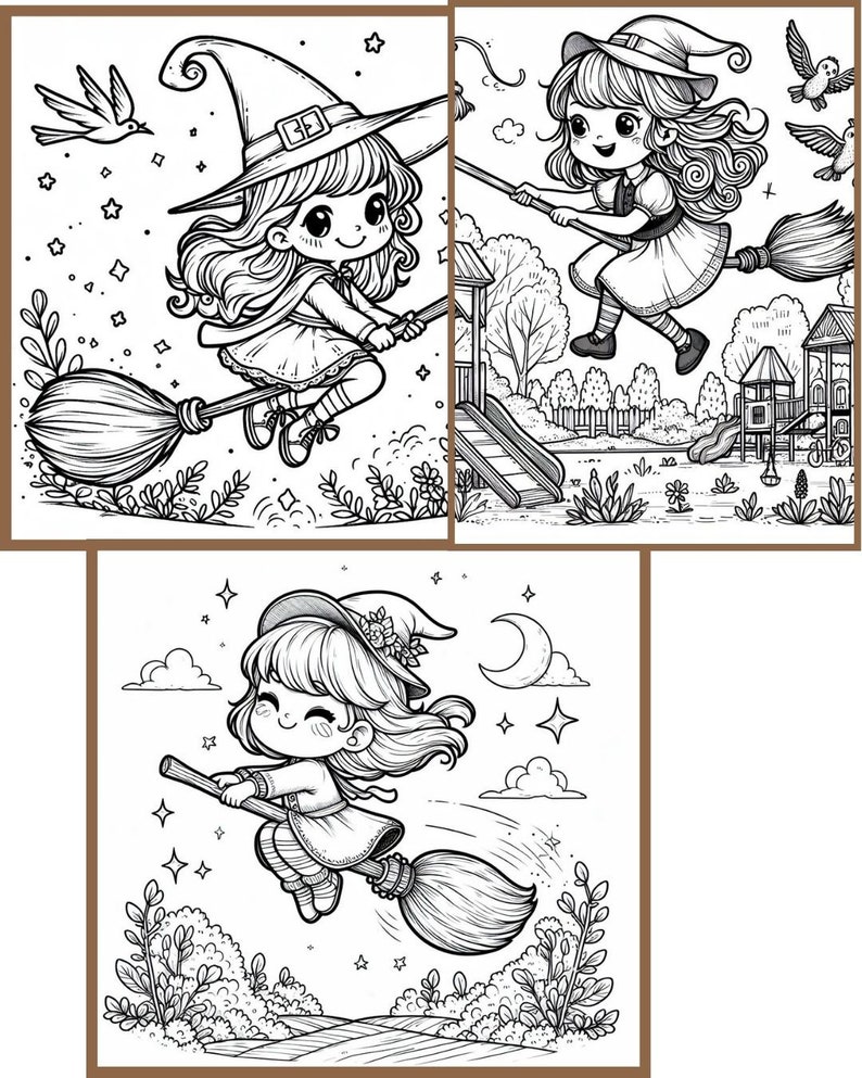 Littlewitch Little Witch Coloring Pages Book Printable Adult Children ...