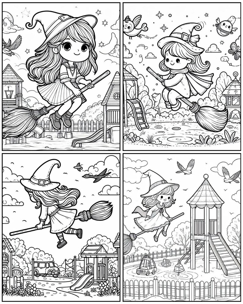 Littlewitch Little Witch Coloring Pages Book Printable Adult Children ...