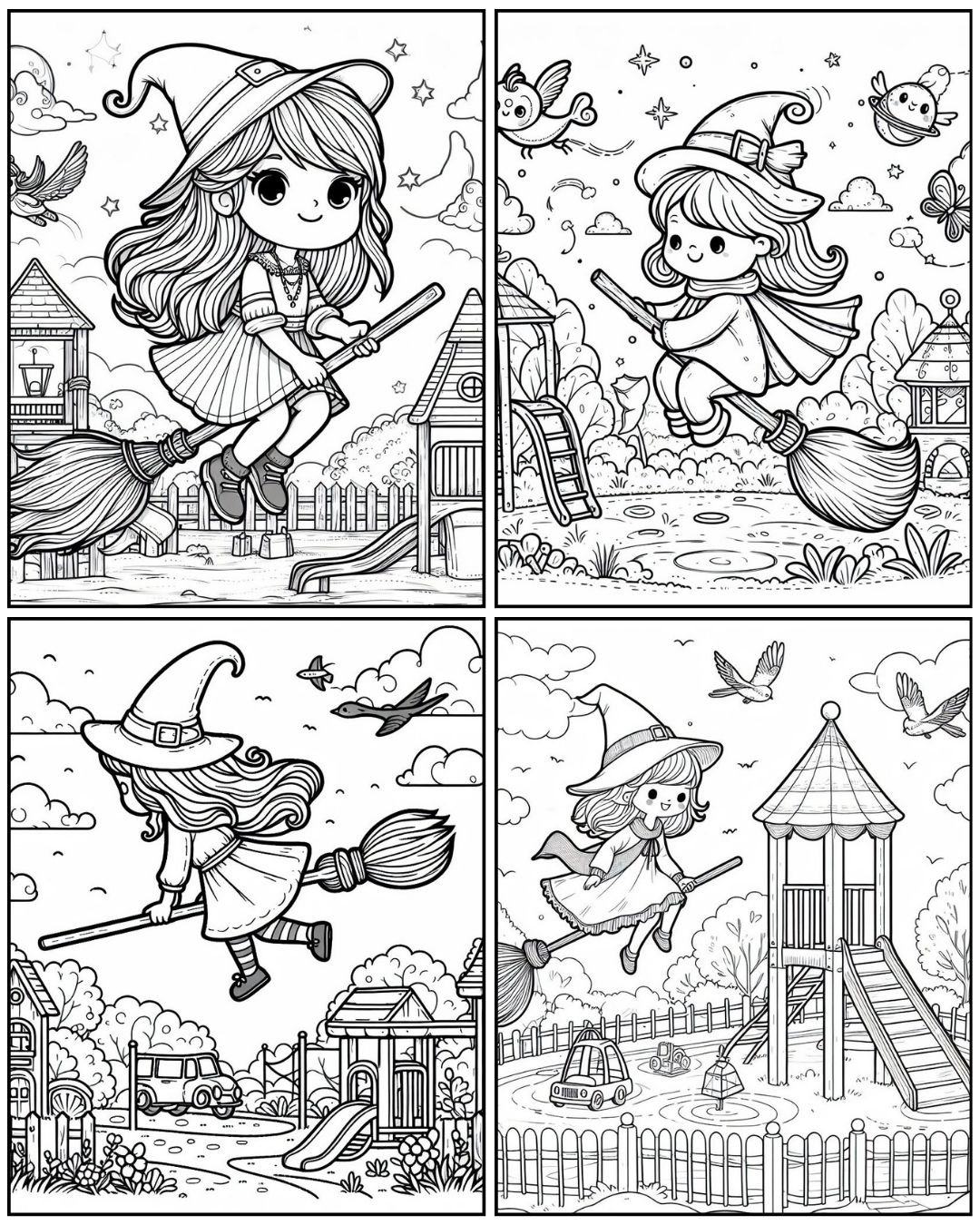 Littlewitch Little Witch Coloring Pages Book Printable Adult Children ...