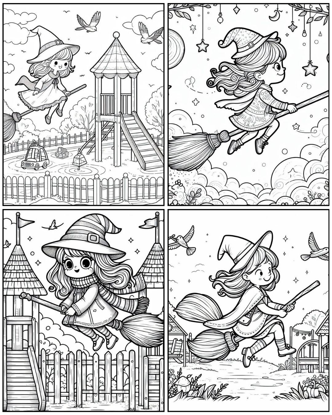 Littlewitch Little Witch Coloring Pages Book Printable Adult Children ...