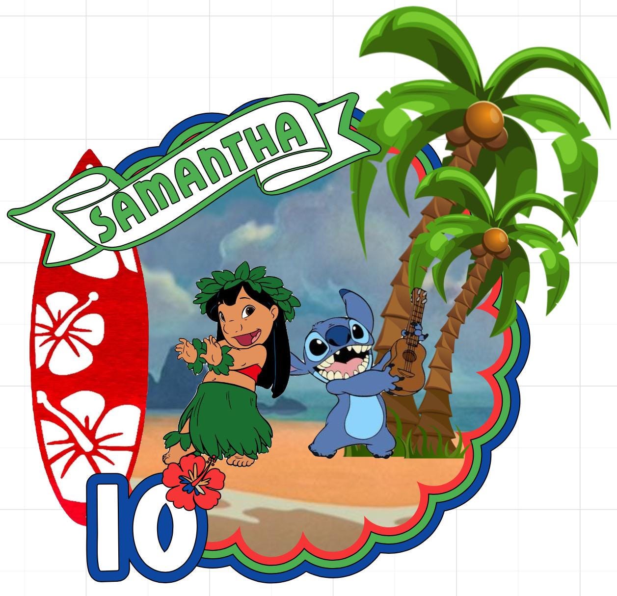Lilo and Stitch Cake Topper - Etsy