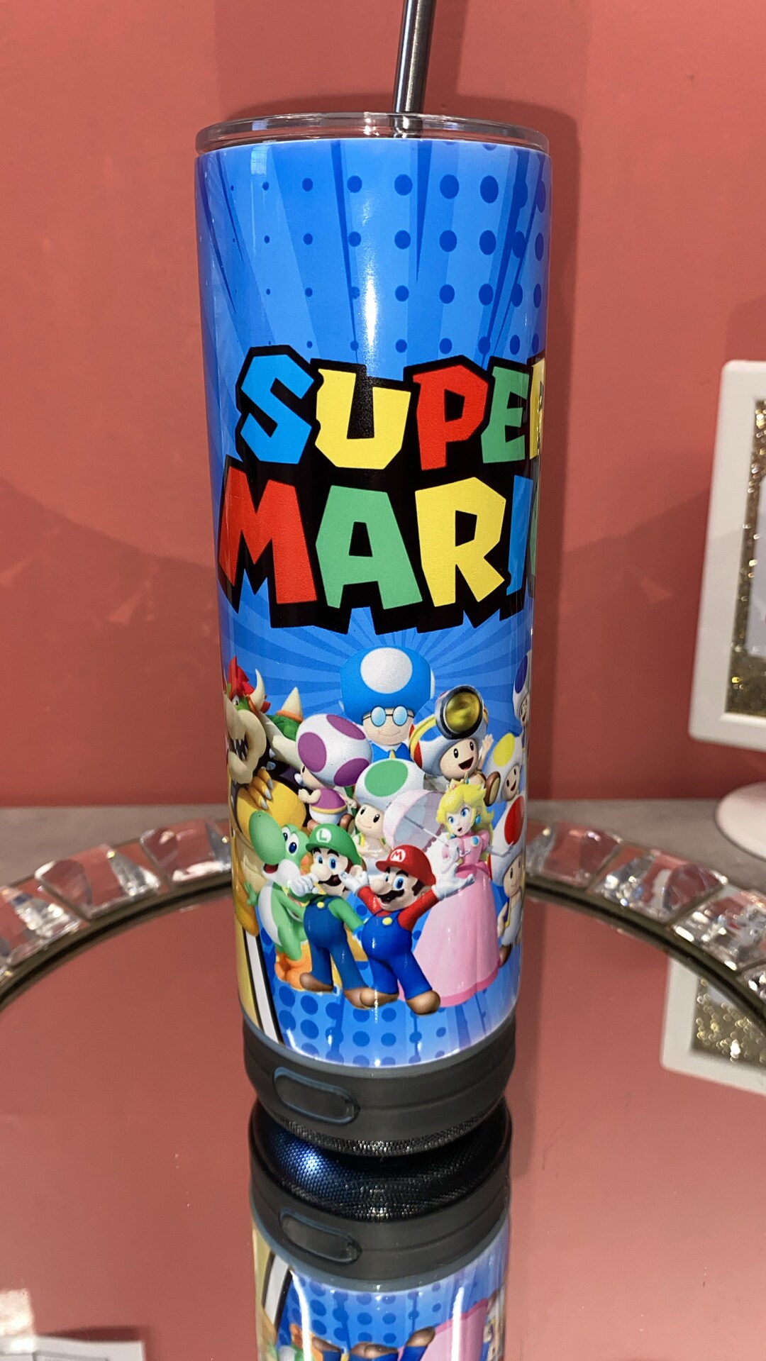 Mario/20oz/light-up/bluetooth/speaker Tumbler - Etsy