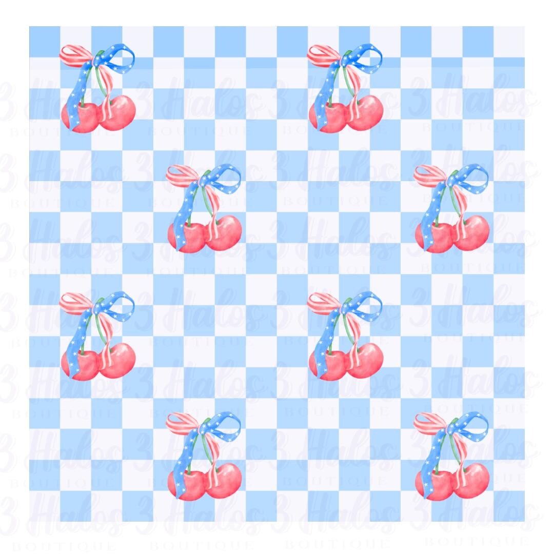 Fourth of July Cherry Checkered - Etsy