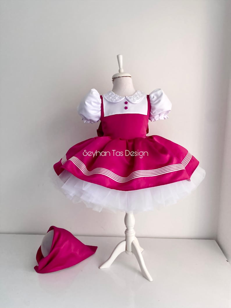 Masha and the Bear Inspired Girl Costume - Masha Themed Pink Dress and ...