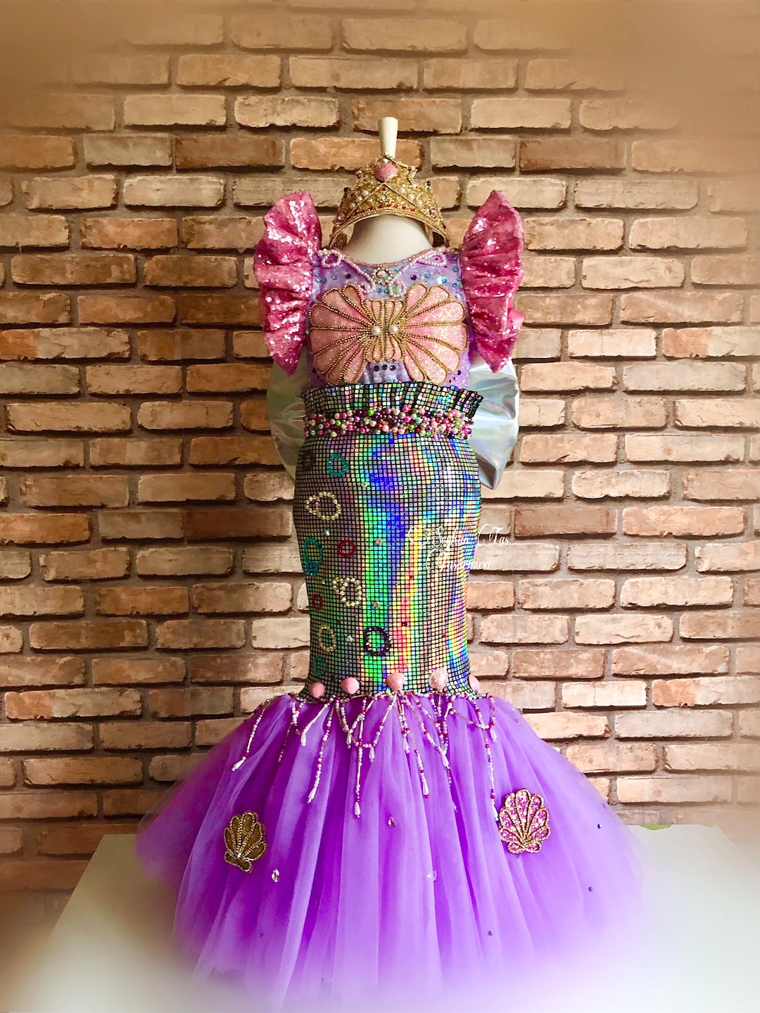 Mermaid Princess Dress, Mermaid Costume, Mermaid Dress, Baby Girl Dress ...