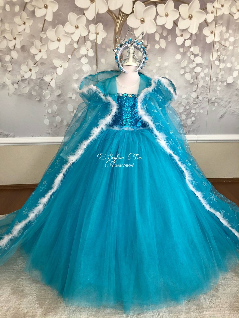 Princess Elsa Dress, Elsa Baby Girl Birthday Dress, Elsa Theme Costume ...