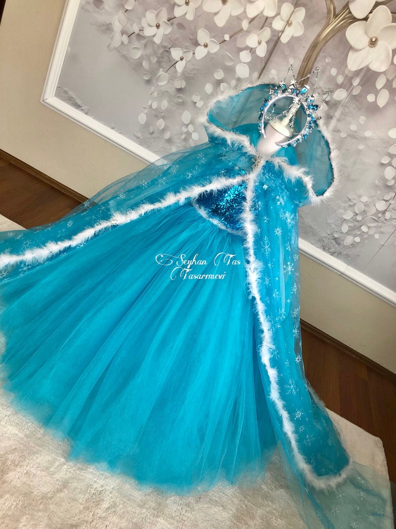 Princess Elsa Dress, Elsa Baby Girl Birthday Dress, Elsa Theme Costume ...