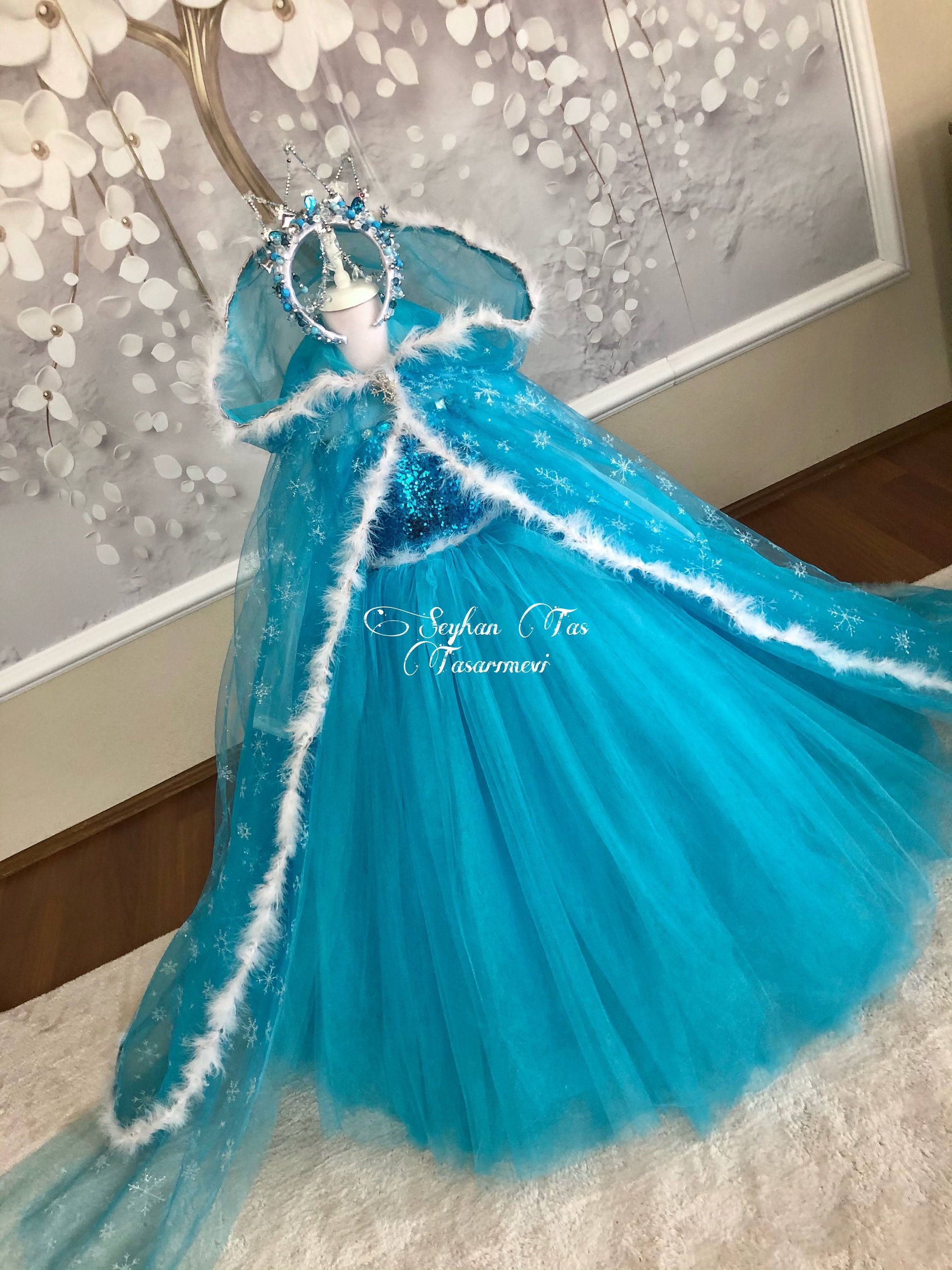 Princess Elsa Dress, Elsa Baby Girl Birthday Dress, Elsa Theme Costume ...