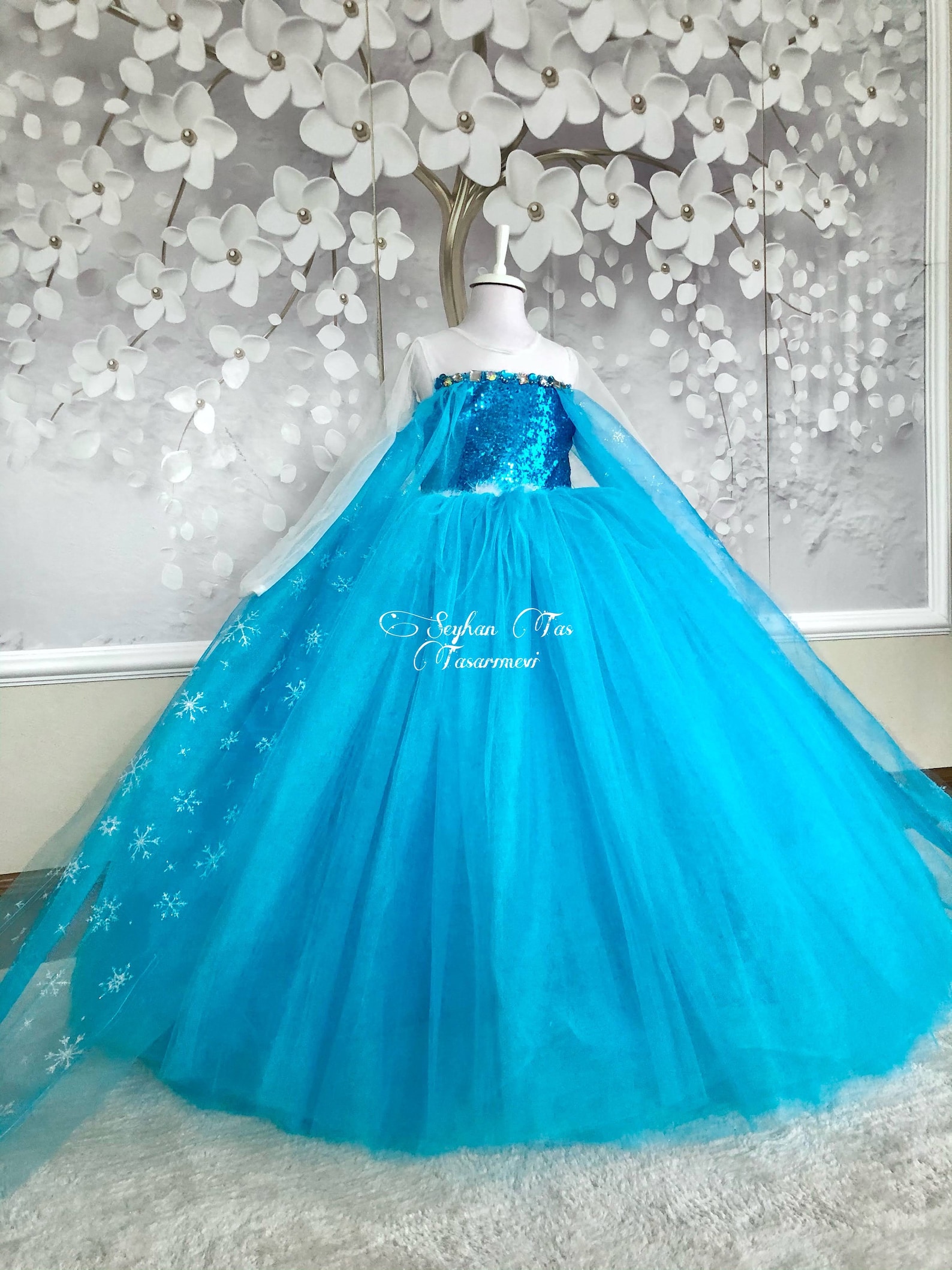 Princess Elsa Dress, Elsa Baby Girl Birthday Dress, Elsa Theme Costume ...