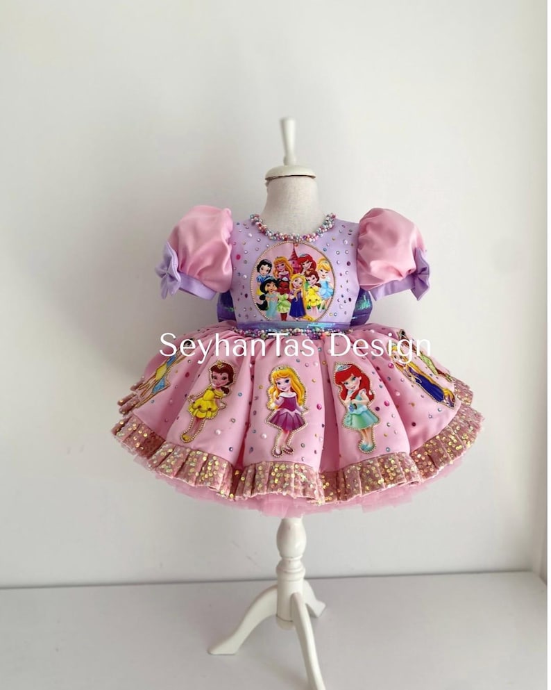 Fairytale Princess Dress for Girls, Pink Sparkly Tulle Birthday Outfit ...