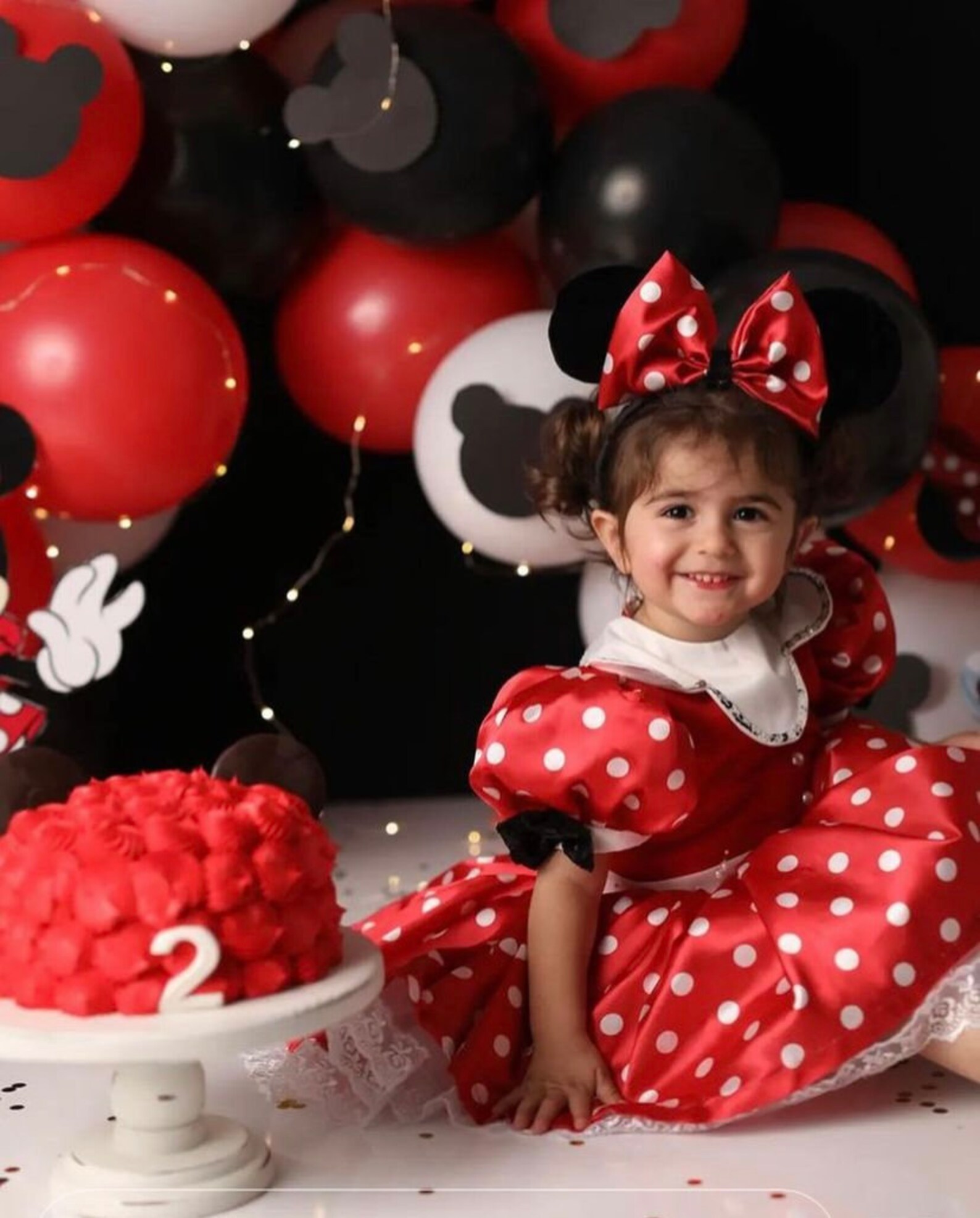 Red Minnie Mouse Dress, Minnie Mouse Costume, Baby Girl Dress, First ...
